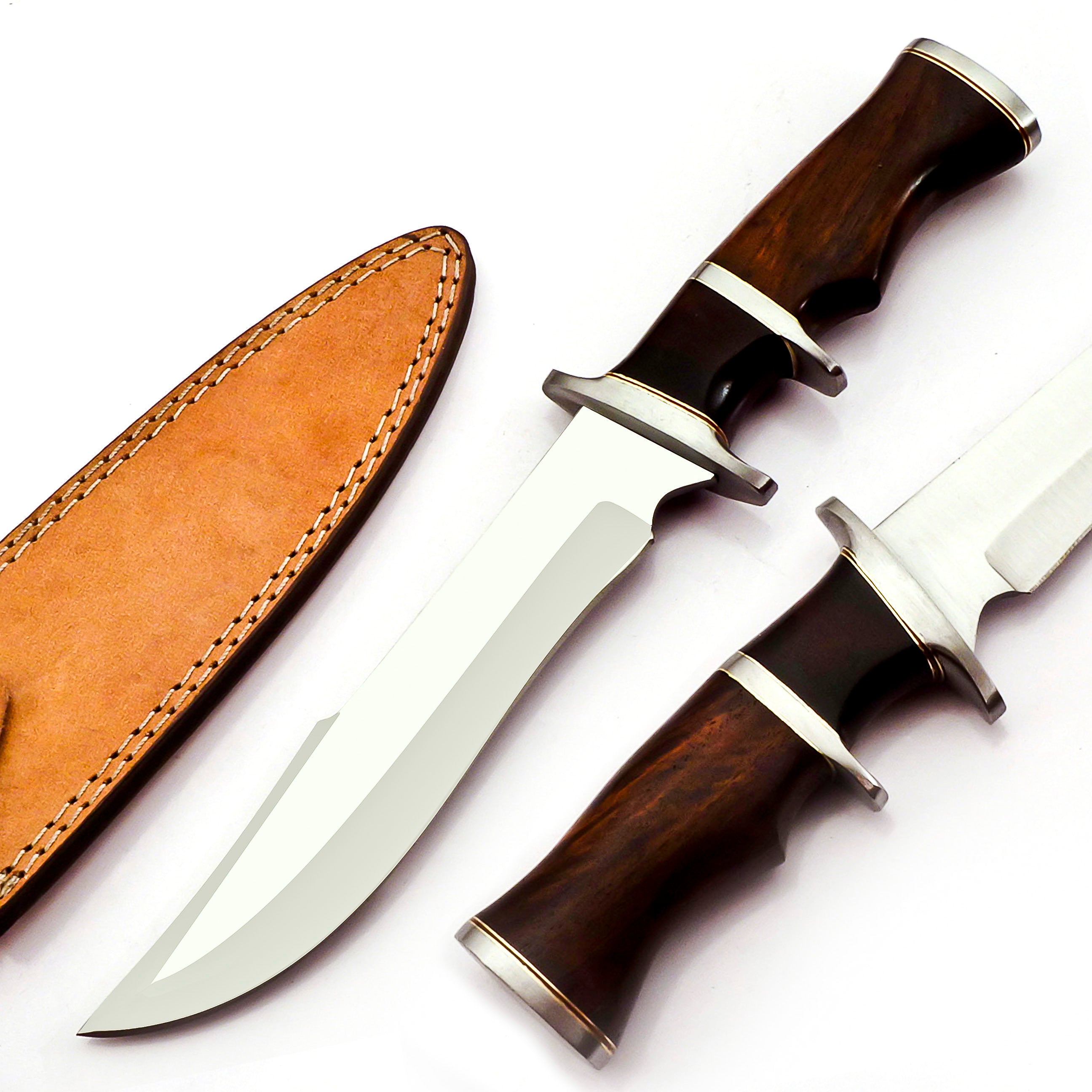 Handmade High Carbon Fixed Blade Razor Sharp Bowie Knife 13 Length wit